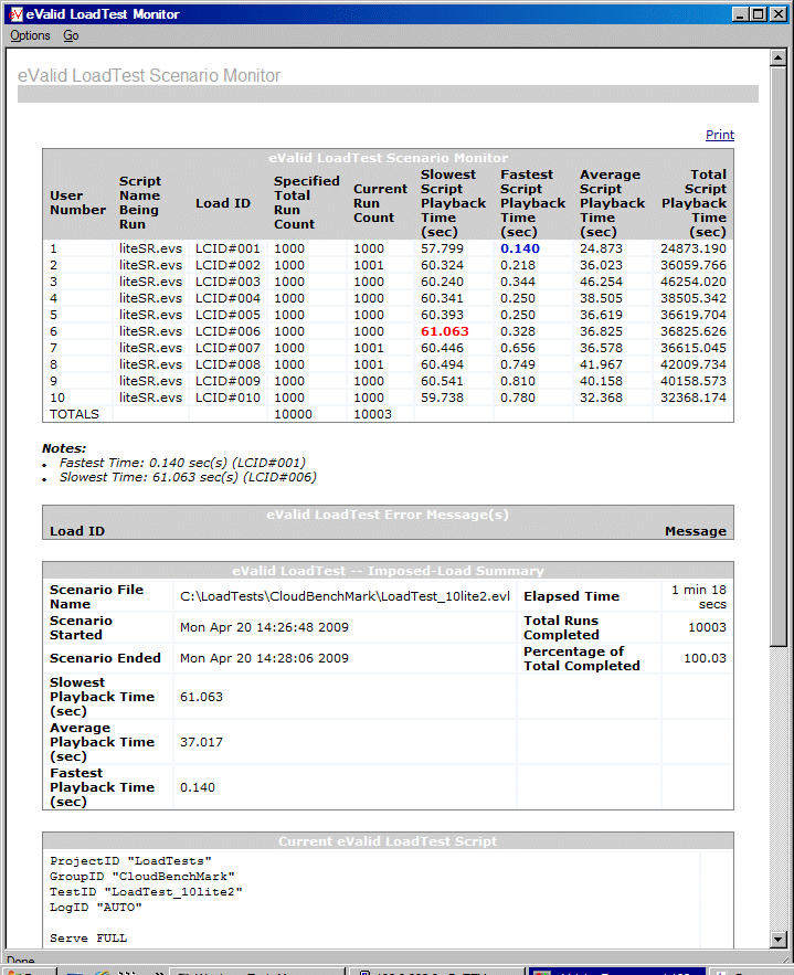eValid -- eVlite Limited Fidelity Playback Option -- Example A