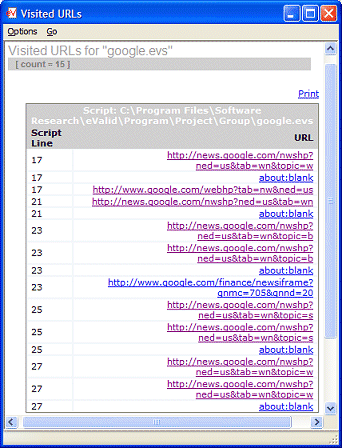 eValid -- Playback Summary Reports
