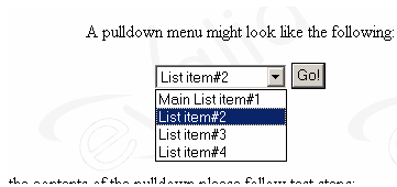eValid -- Validating a Pulldown Menu Passage