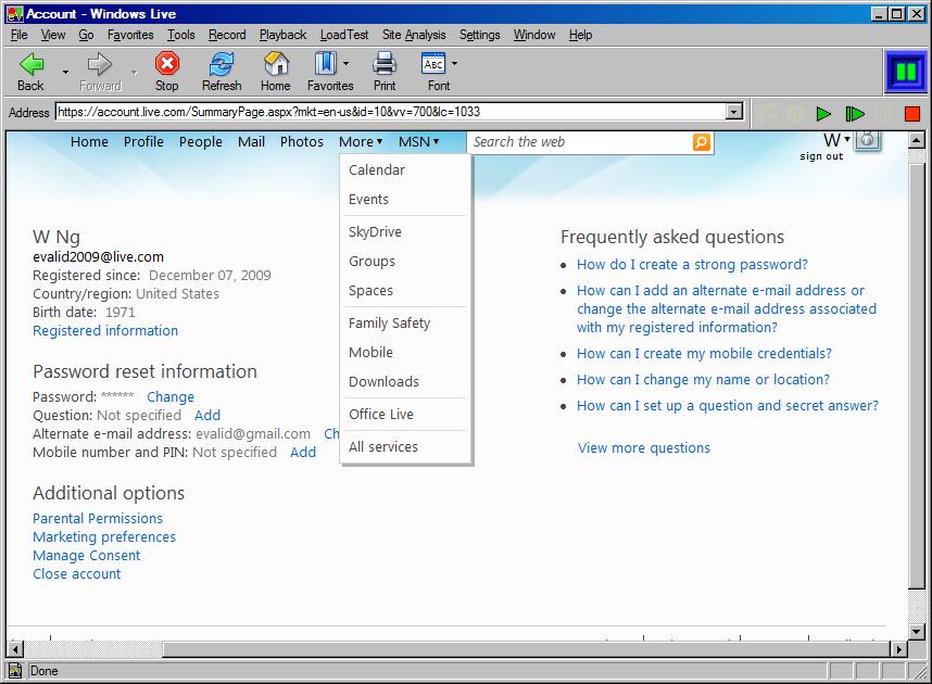 eValid -- Microsoft SkyDrive EXCEL "Input Data" Example #7