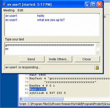 eValid -- (IBM) Lotus SameTime 7 Chat Record/Play Support